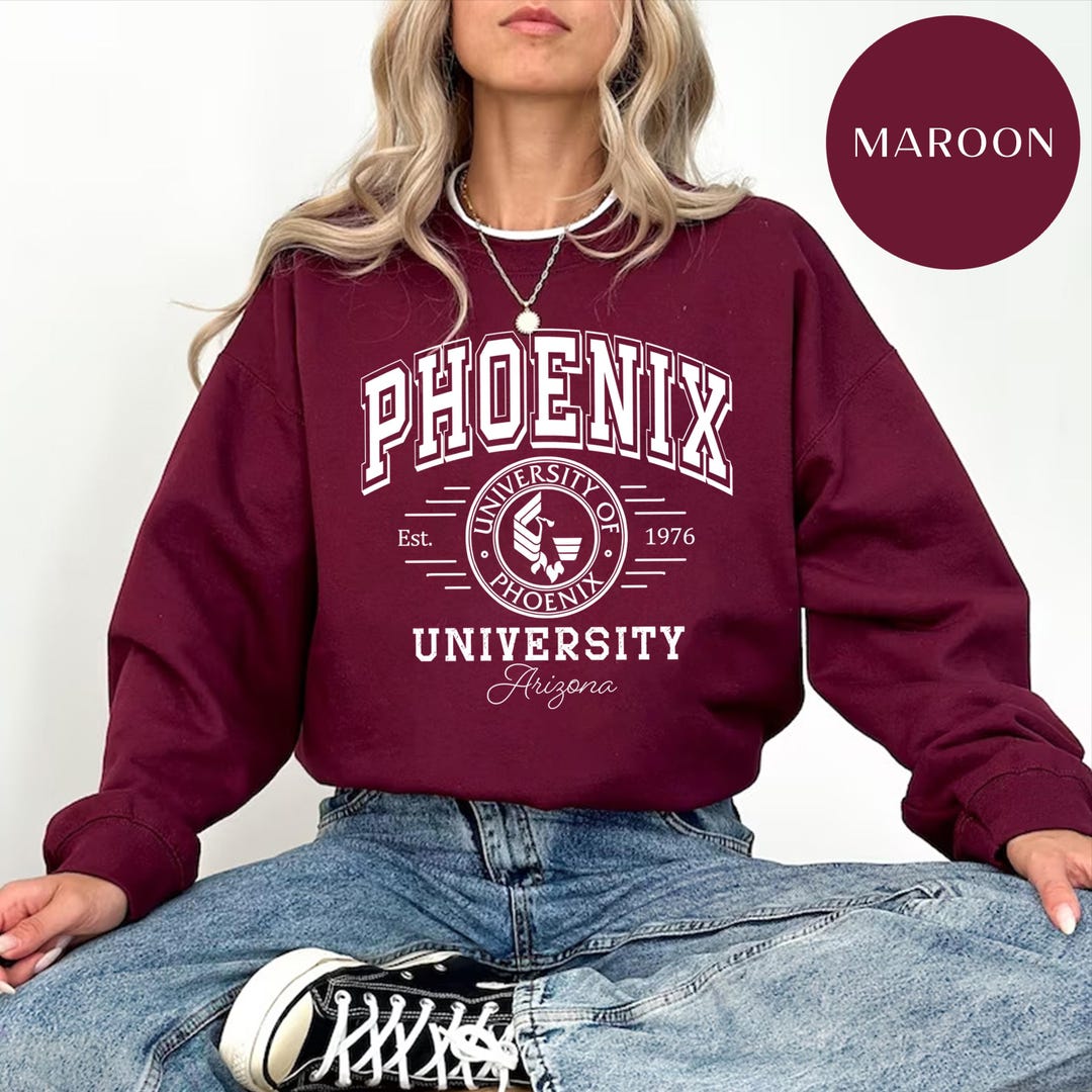 Phoenix University Sweatshirt Phoenix Arizona College Crewneck Phoenix ...