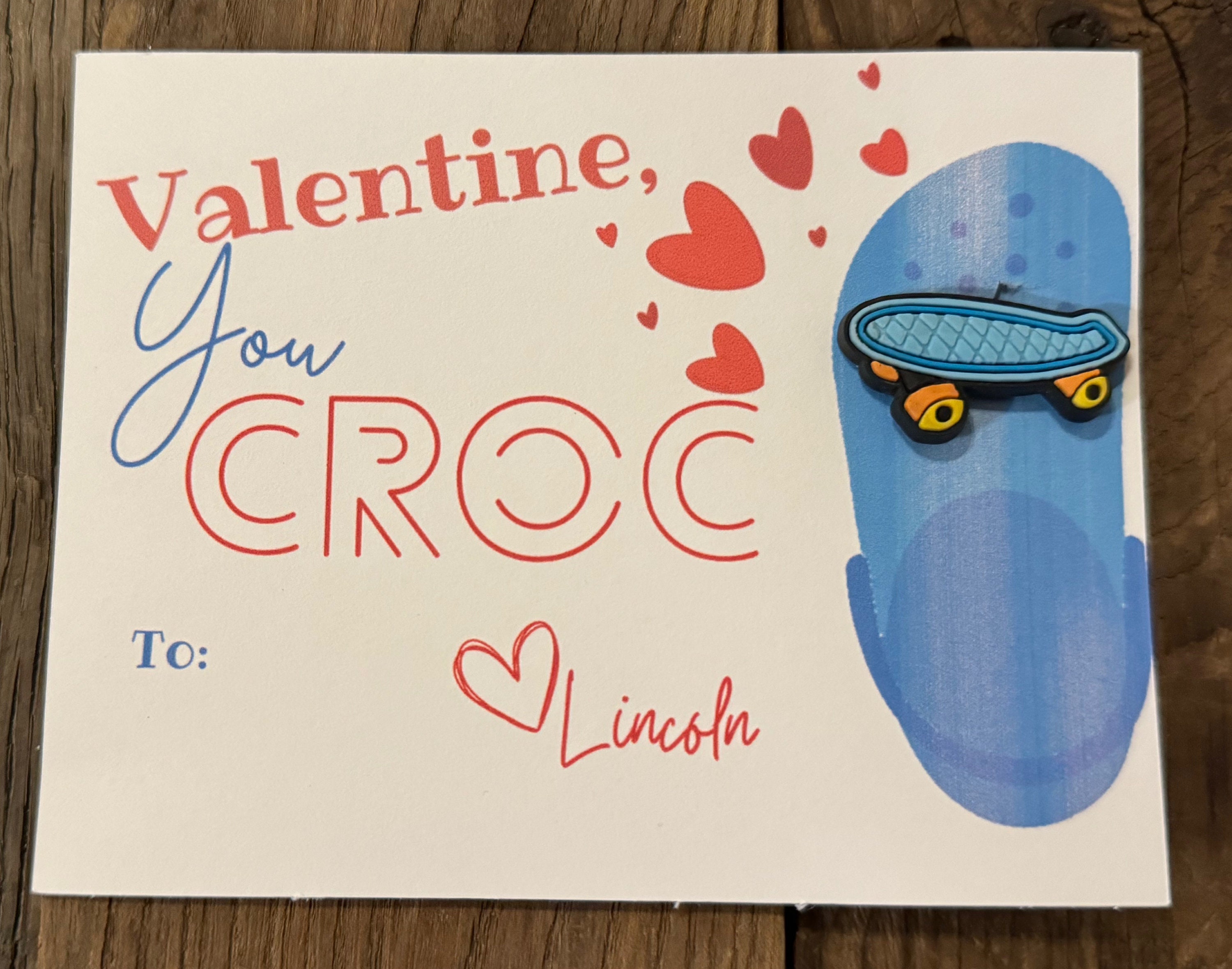 You Croc My World Valentine Printable & Cut File Class Valentines Croc ...