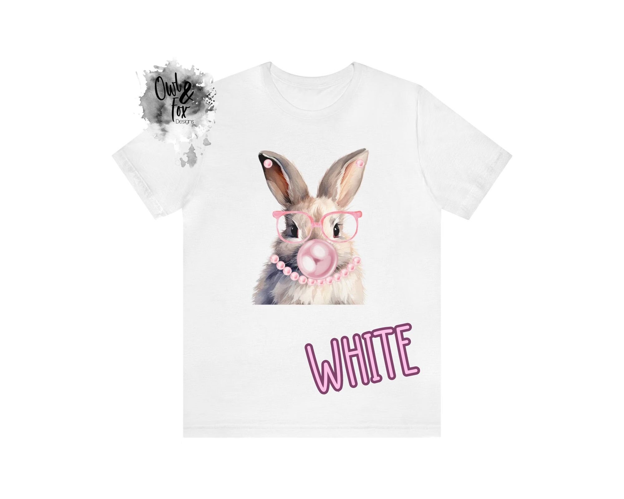 Southern Bunny Tee Bunny in Pearls Shirt Basic Bunny Tee Easter Bunny ...
