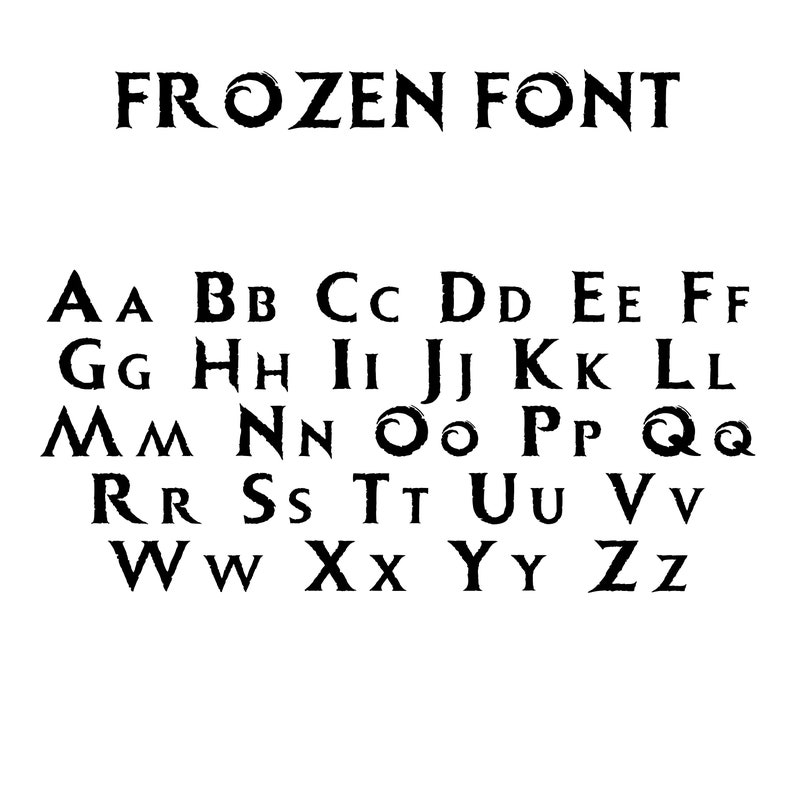 Frozen Font - Etsy