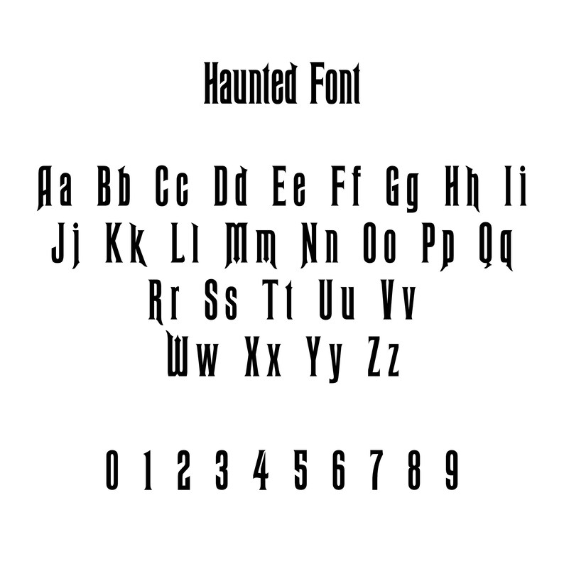 Haunted Mansion Alphabet SVG Mouse Font SVG Letters SVG - Etsy