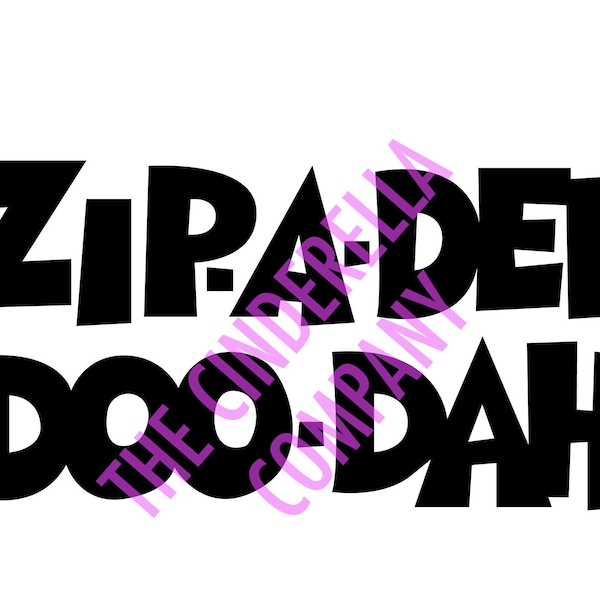 Zip a Dee Doo Dah - Etsy