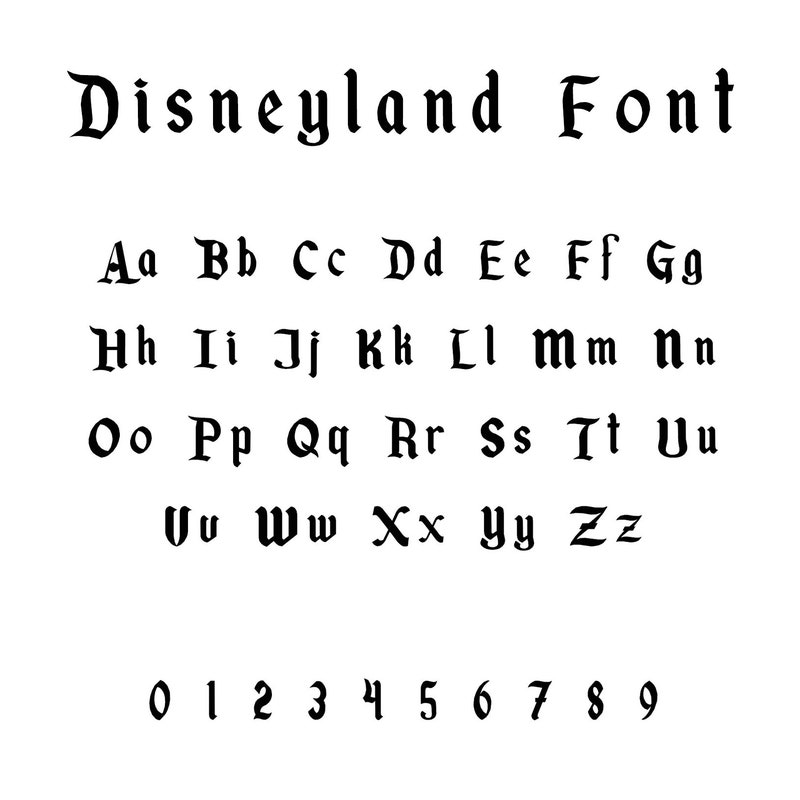 Disneyland Font - Etsy