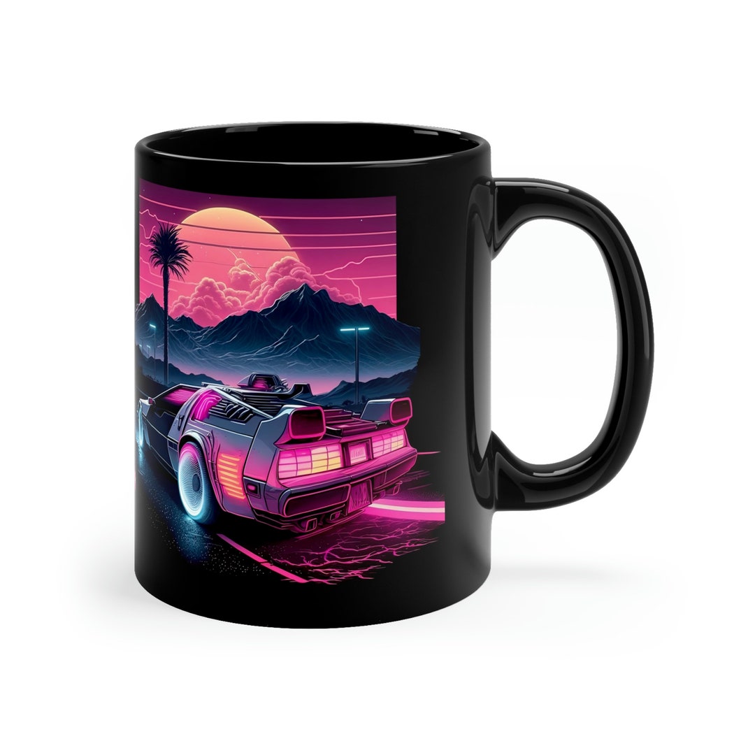 The Delorian Time Machine 80's Retro Vaporwave - Etsy