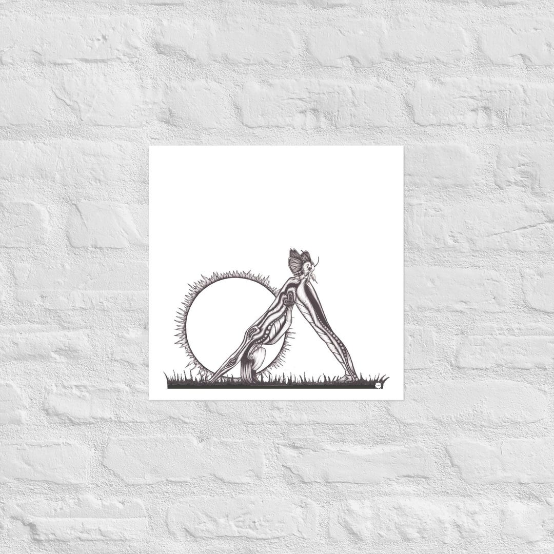 POSTER Ardha Mukha Svanasna Downward Facing Dog Yoga Wall Art Yoga ...