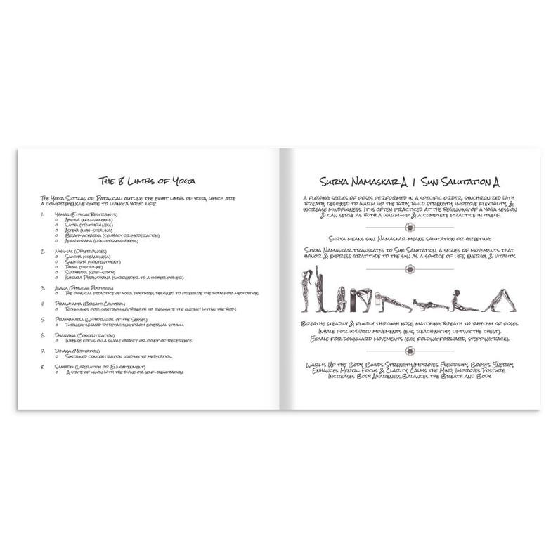 Yoga Cue Card Book A: Surya Namaskar A Sun Salutation A Poses Guide ...