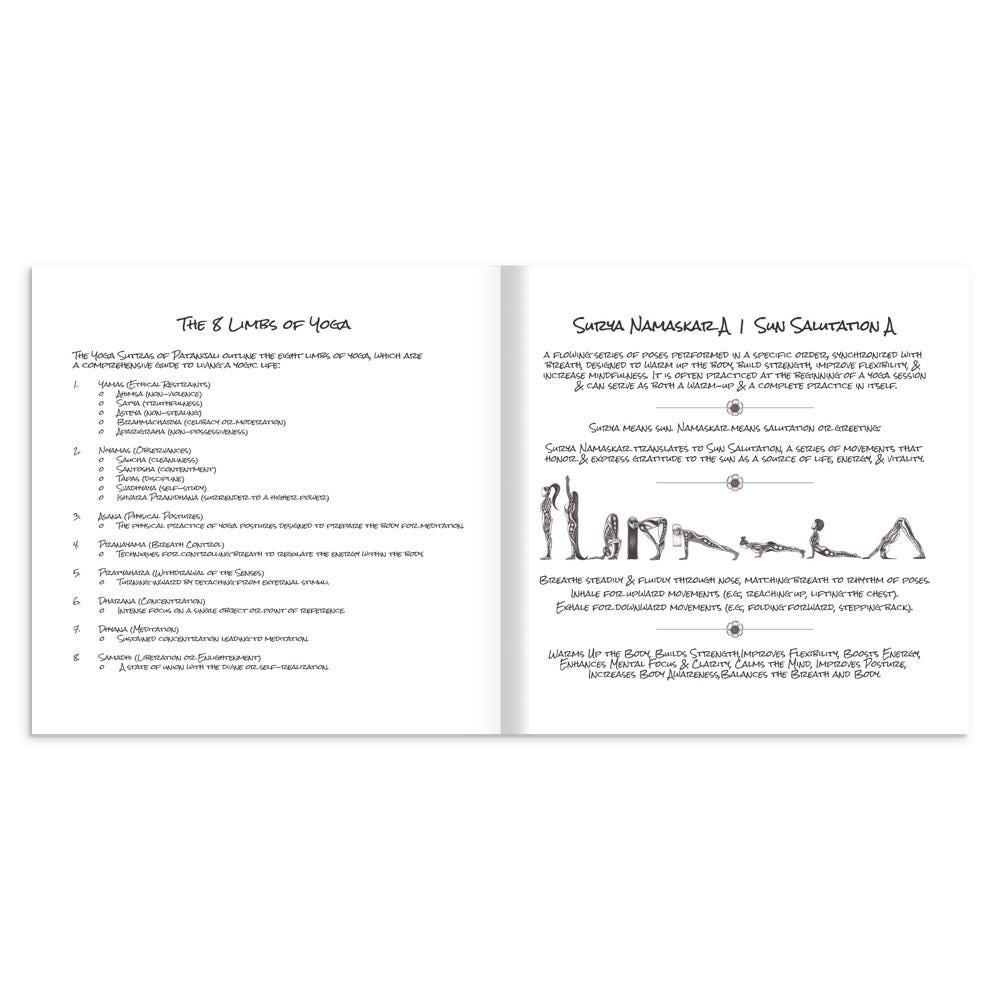 Yoga Cue Card Book A: Surya Namaskar A Sun Salutation A Poses Guide ...