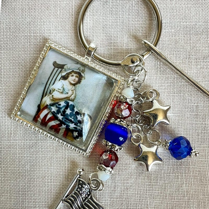 Patriotic Bead Keychains - Etsy