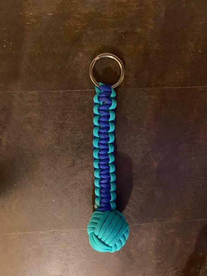 Paracord Monkey Fist With Flat Braid Finish - Etsy