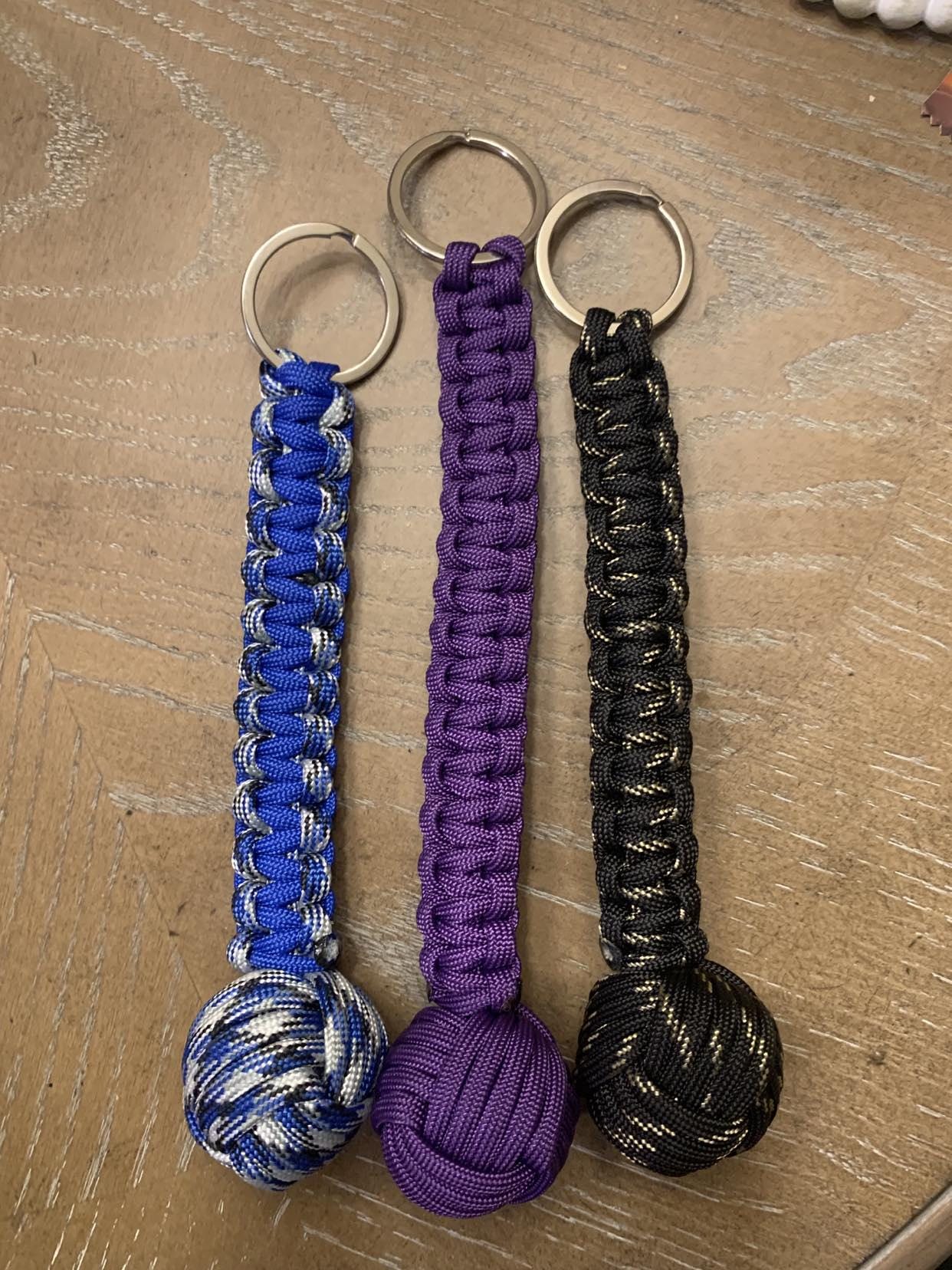 Paracord Monkey Fist With Flat Braid Finish - Etsy