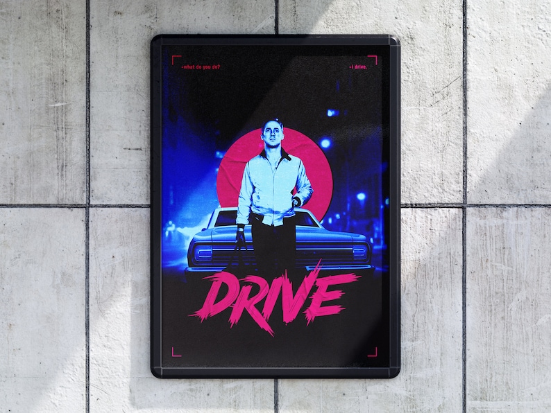 Drive Movie Poster, Drive Movie Wall Art Printable, Gift for Cinema Fan ...