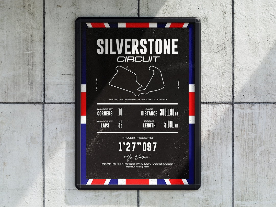 Silverstone Circuit Wall Art, British Grand Prix Poster, Silverstone ...