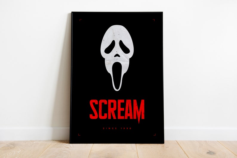 Scream Movie Digital Printable Poster Scream Movie Minimalist Wall Art ...