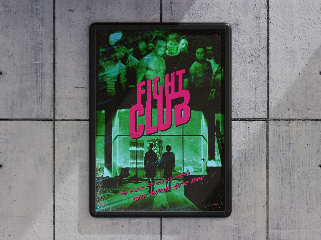Fight Club Movie Wall Art, Fight Club Poster, Movie Home Decor, Gift ...