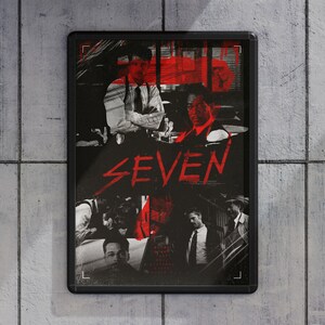 Seven Movie Wall Art, Seven Printable Poster, David Fincher, Movie Home ...