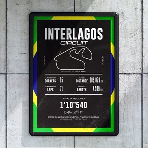 Interlagos Wall Art, Brazilian Grand Prix Poster, Brasil Sao Paulo ...