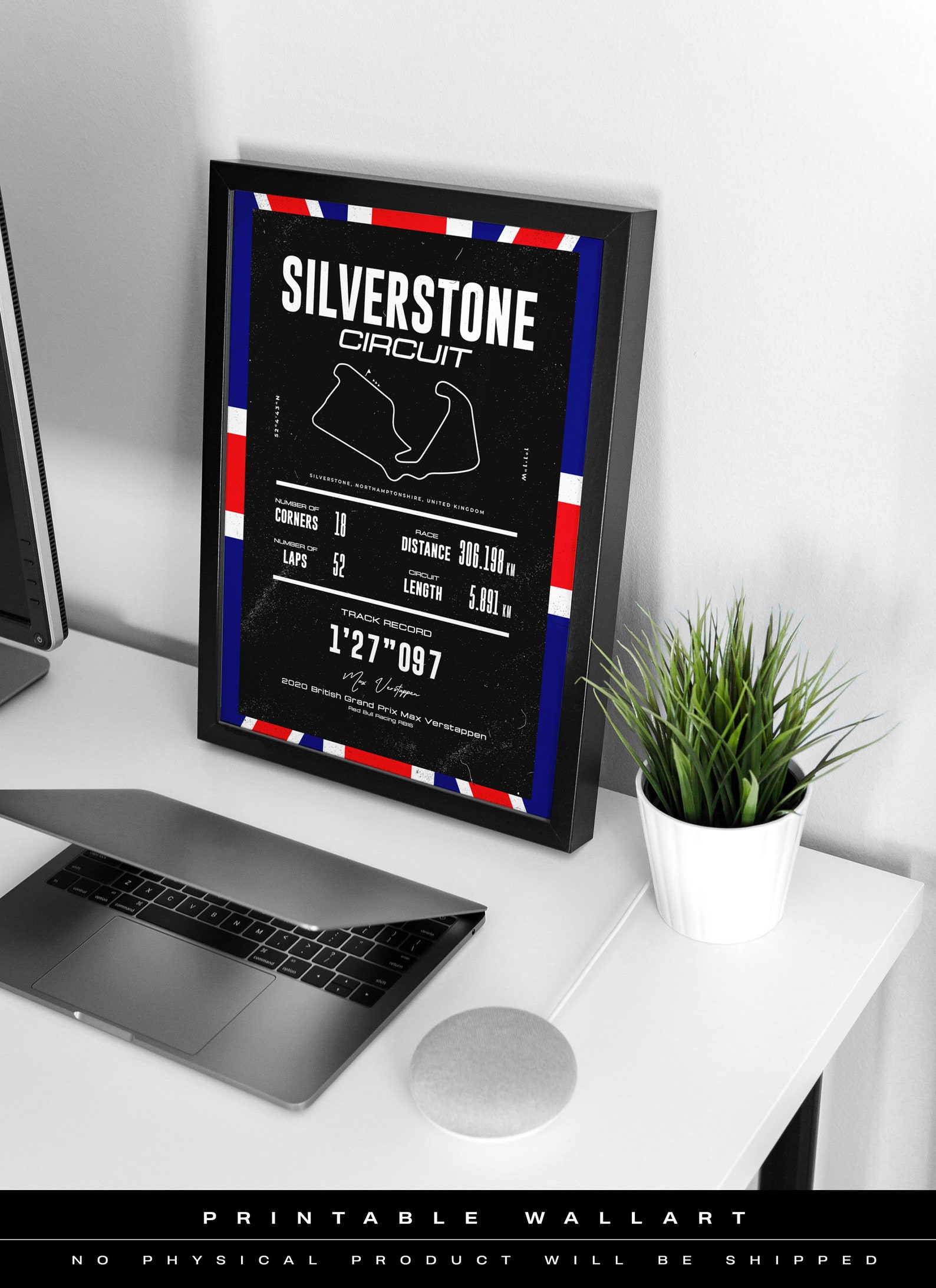 Silverstone Circuit Wall Art, British Grand Prix Poster, Silverstone ...
