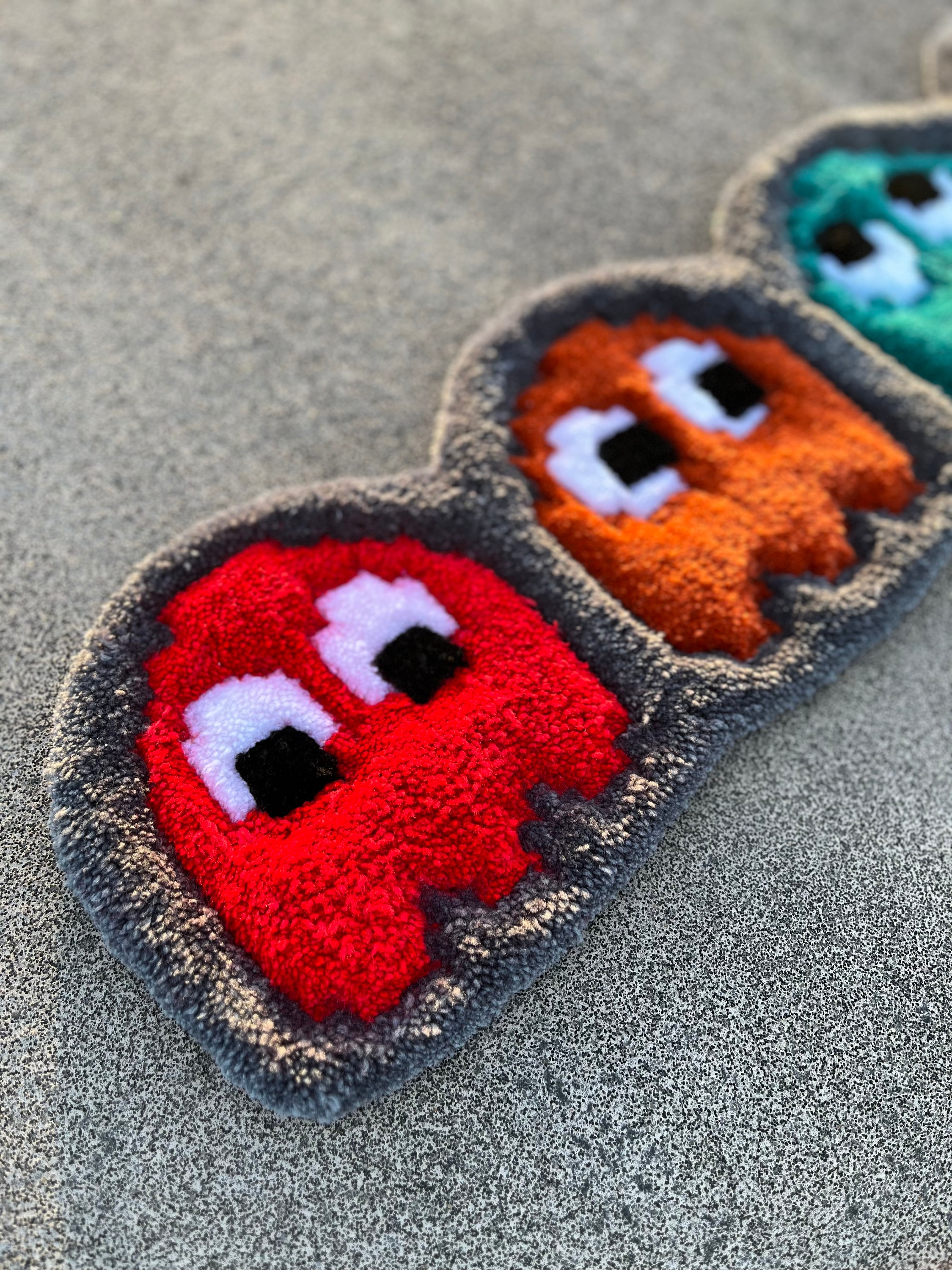 PACMAN GHOSTS RUG - Etsy