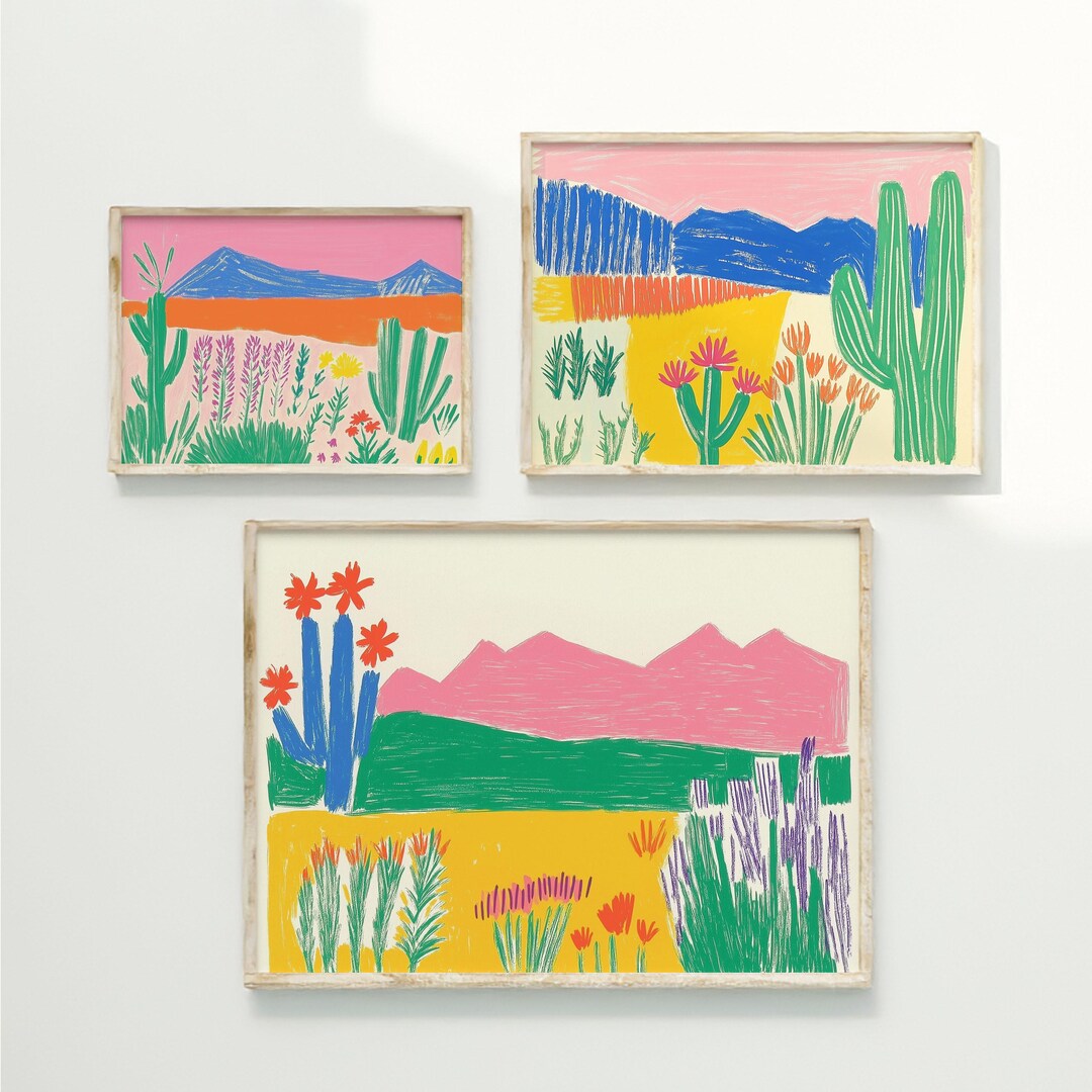 Dopamine Decor Desert Wall Art | Set of 3 Printable Southwestern ...