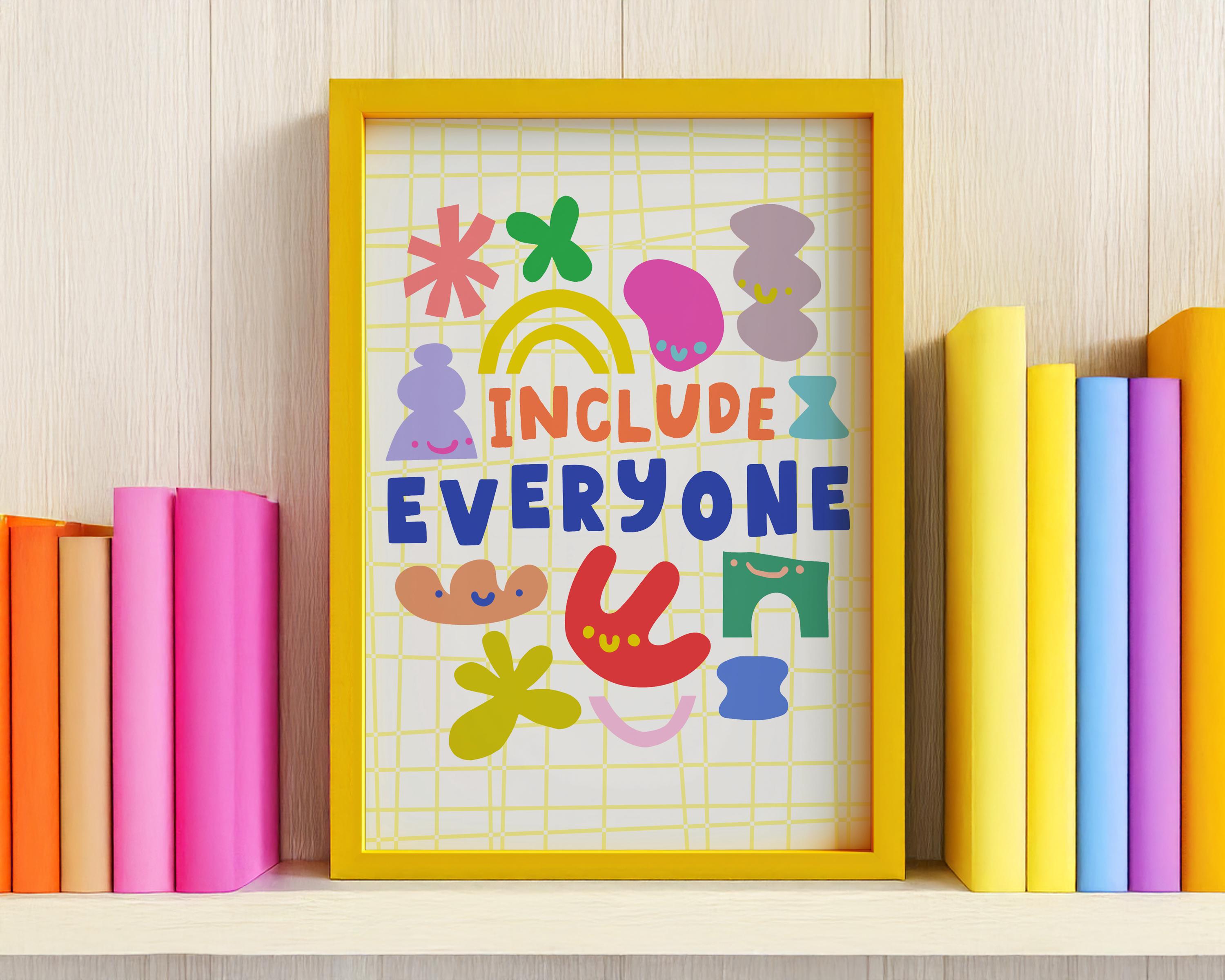 Inclusive Classroom Poster | Positive Affirmation Art Print Kids Room ...