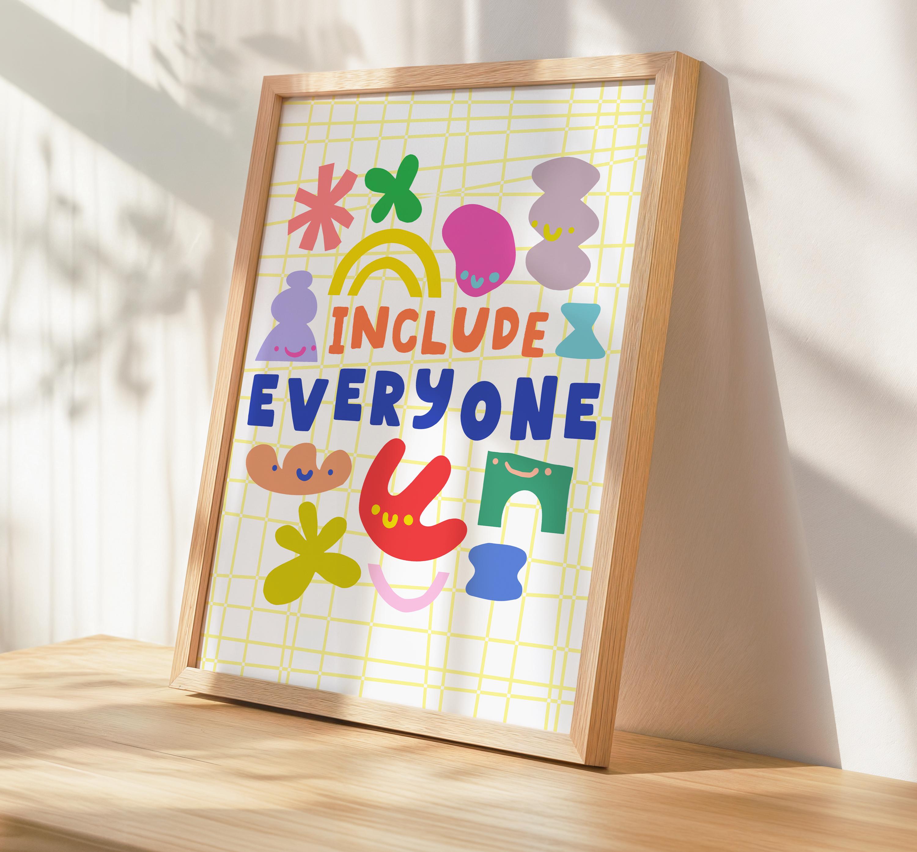 Inclusive Classroom Poster | Positive Affirmation Art Print Kids Room ...
