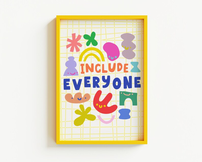 Inclusive Classroom Poster | Positive Affirmation Art Print Kids Room ...