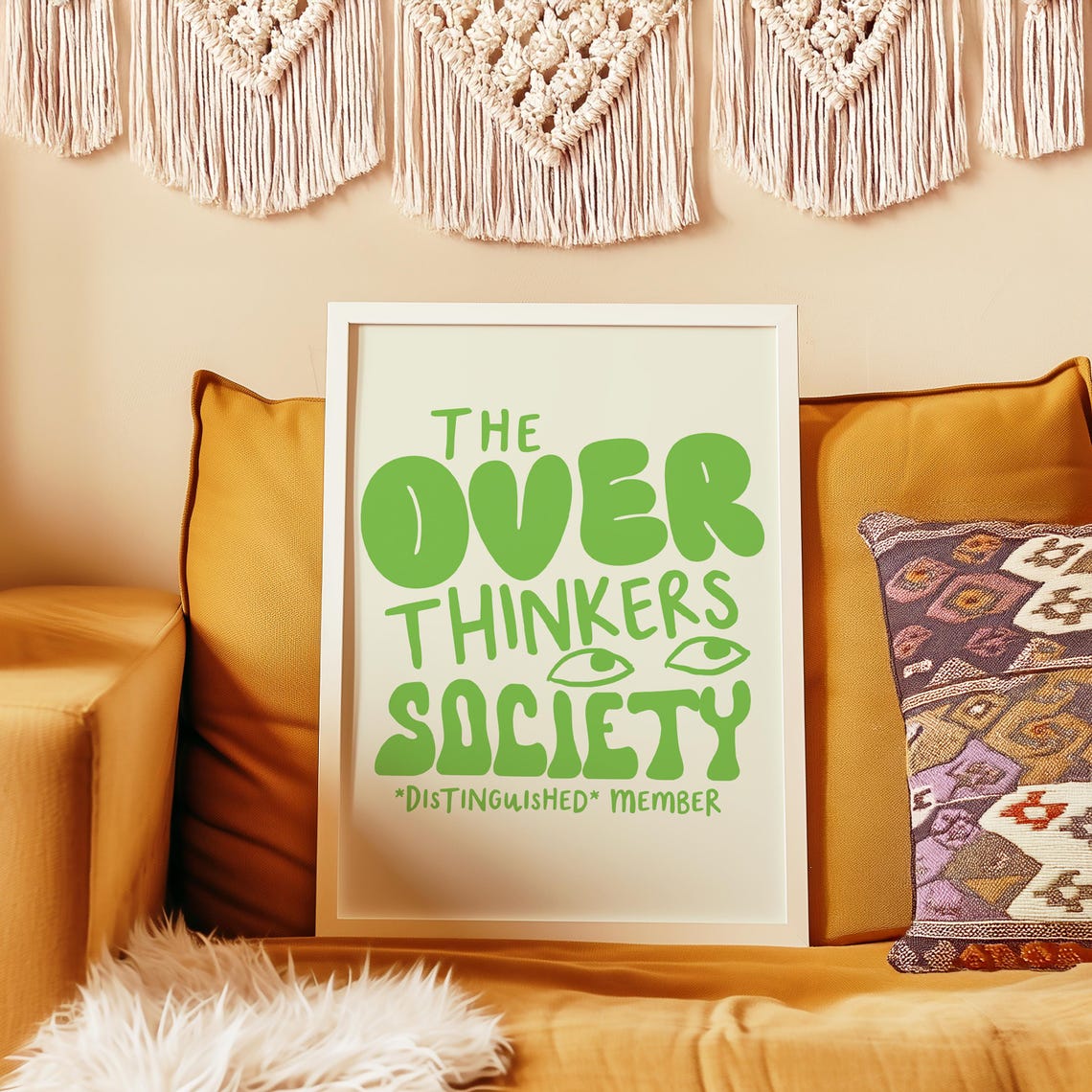Quirky Over Thinkers Society Art Print | Funny Office Decor Poster ...