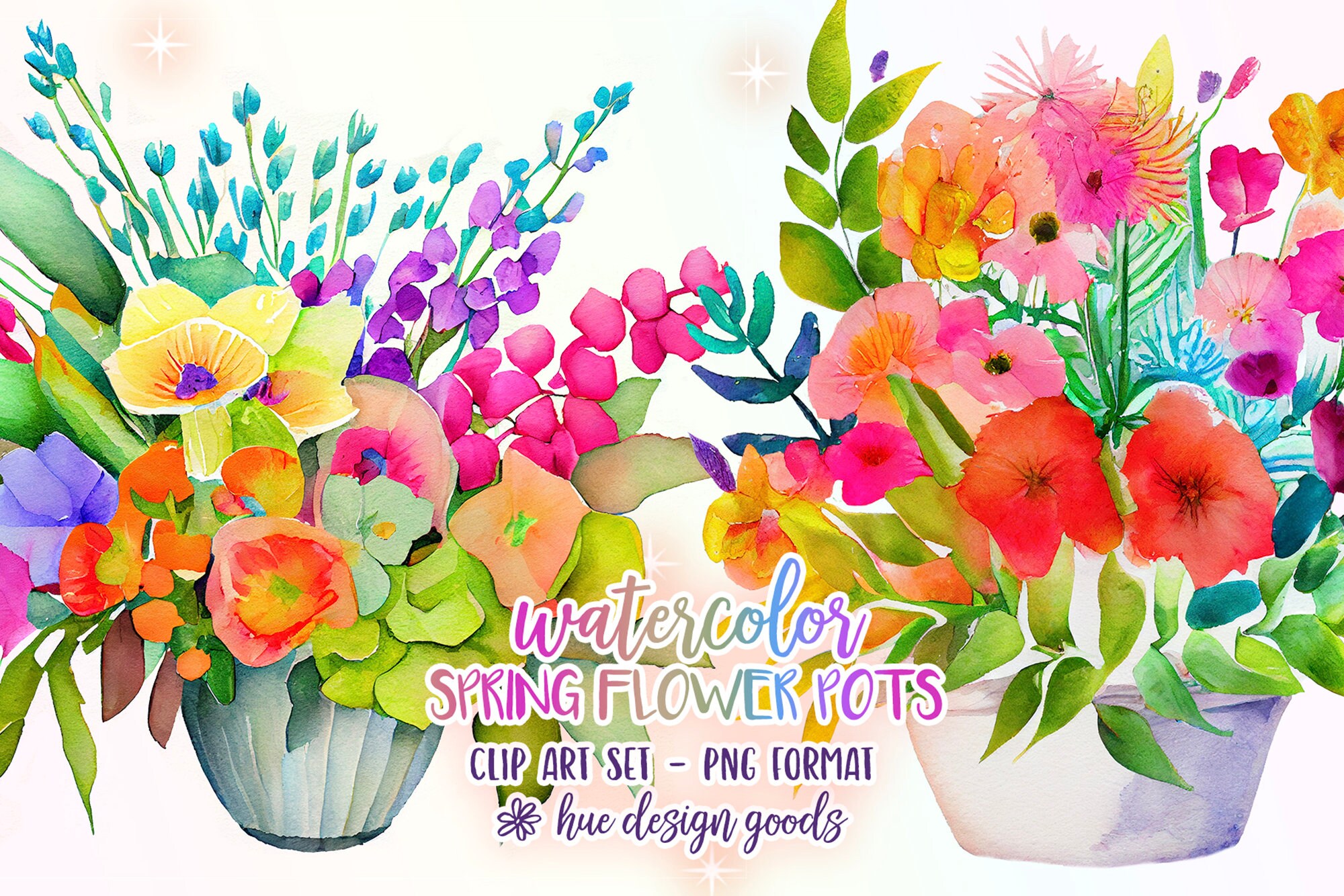 Flower Pots With Flowers Clip Art