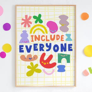 Inclusive Classroom Poster | Positive Affirmation Art Print Kids Room ...