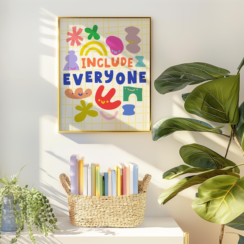 Inclusive Classroom Poster | Positive Affirmation Art Print Kids Room ...