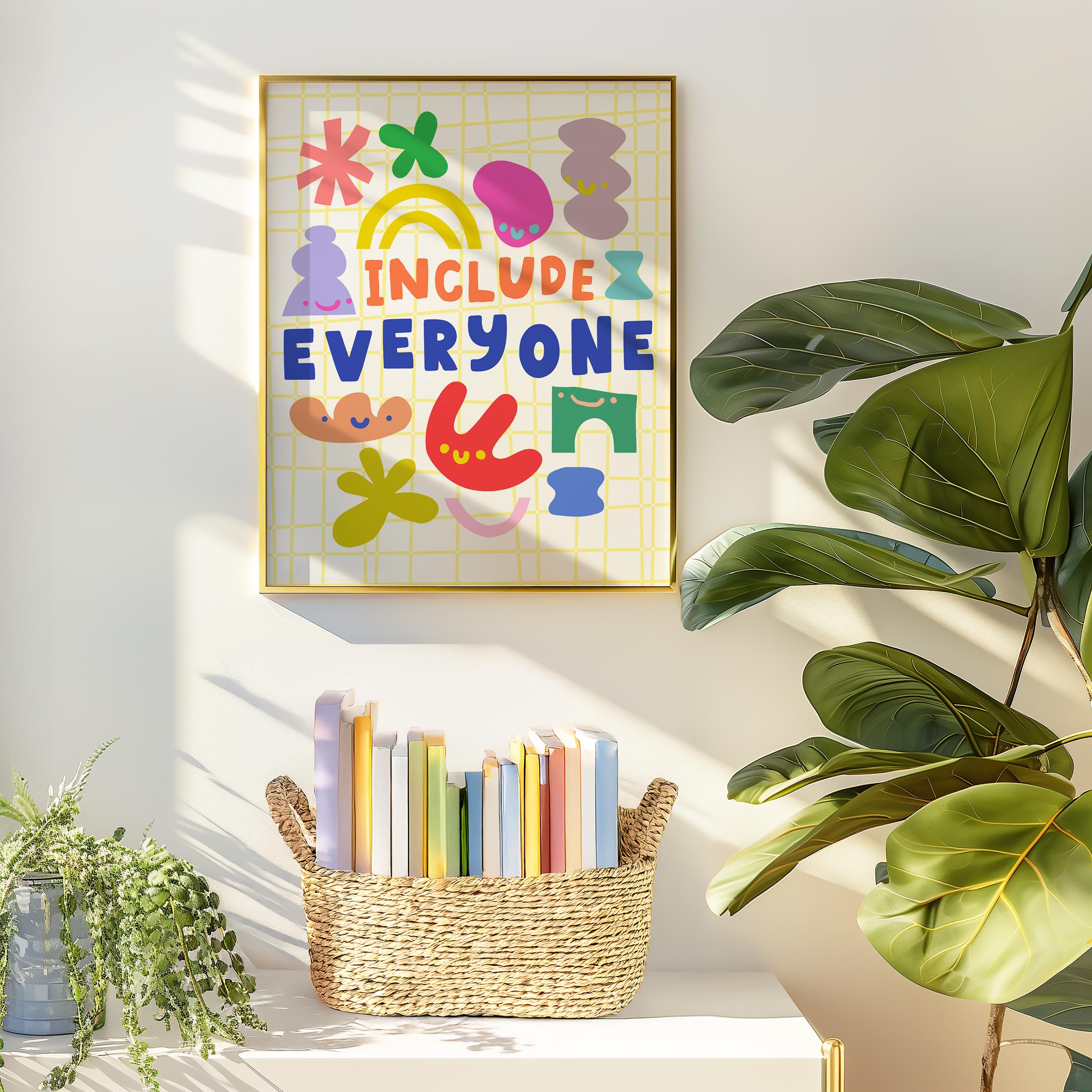 Inclusive Classroom Poster | Positive Affirmation Art Print Kids Room ...