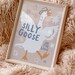 Silly Goose Digital Art Print | Goose Poster for Nursery or Playroom ...