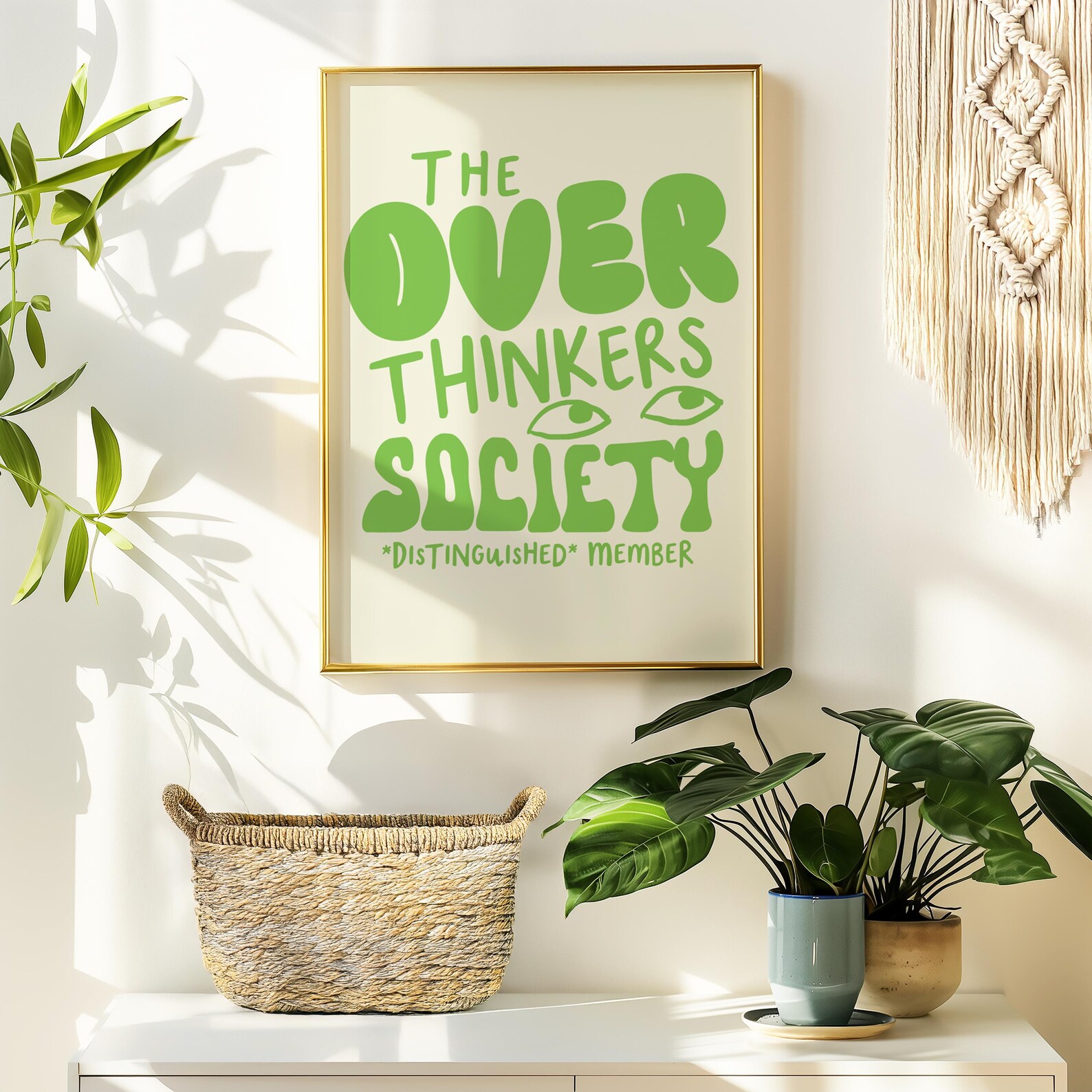 Quirky Over Thinkers Society Art Print | Funny Office Decor Poster ...