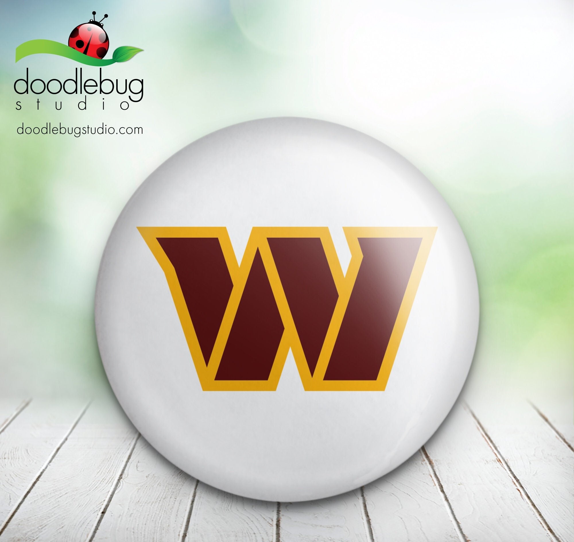 Washington Commanders “W” White Background - Button Pin - Etsy