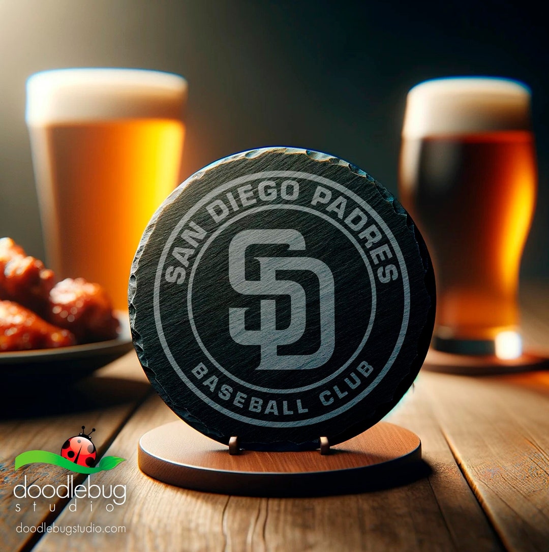 San Diego Padres Inspired 4" Coaster, Baseball Sports Drinkware, Round ...