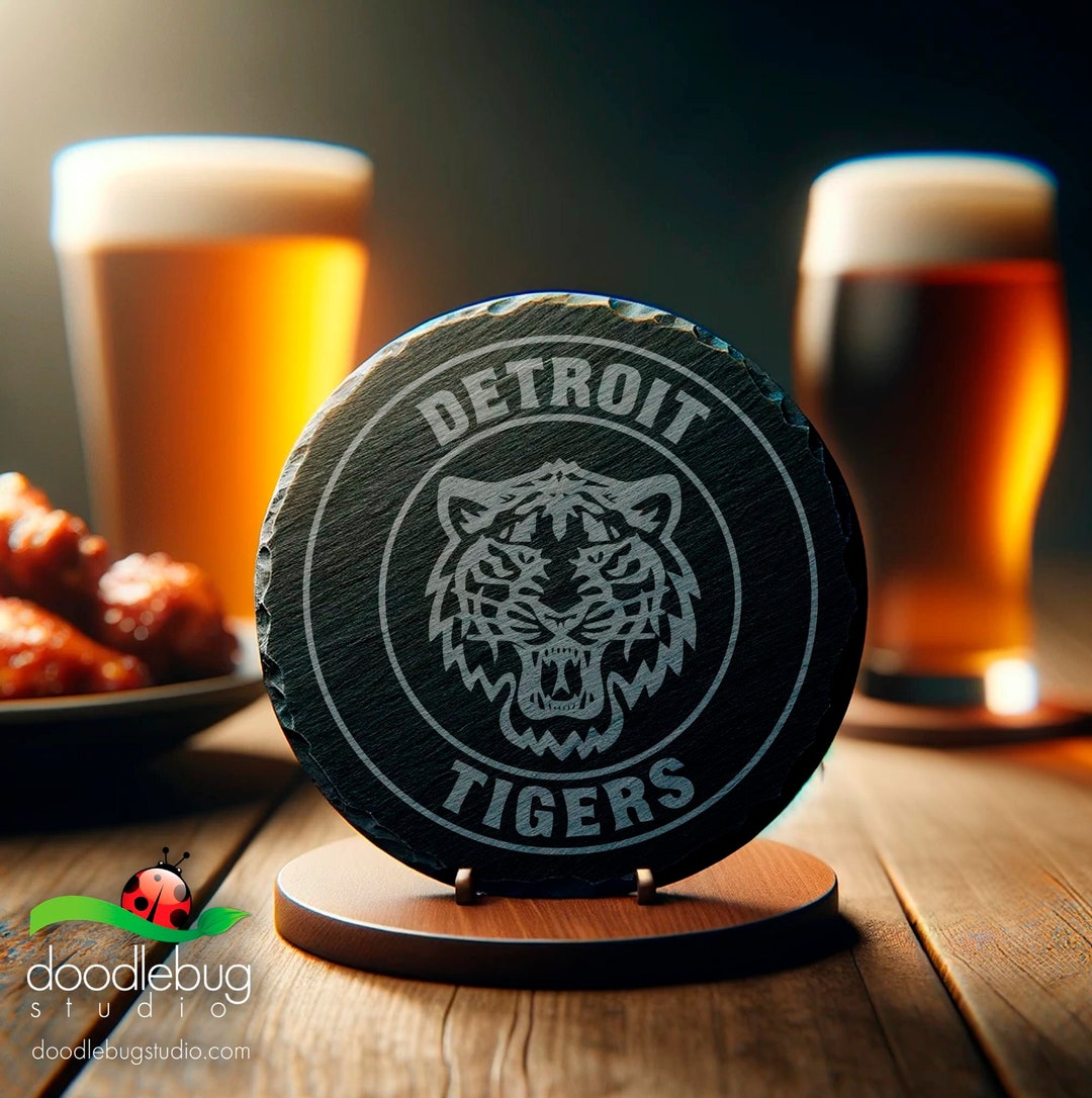 Detroit Tigers Coaster, Baseball Sports Drinkware, 4" Round Coaster ...