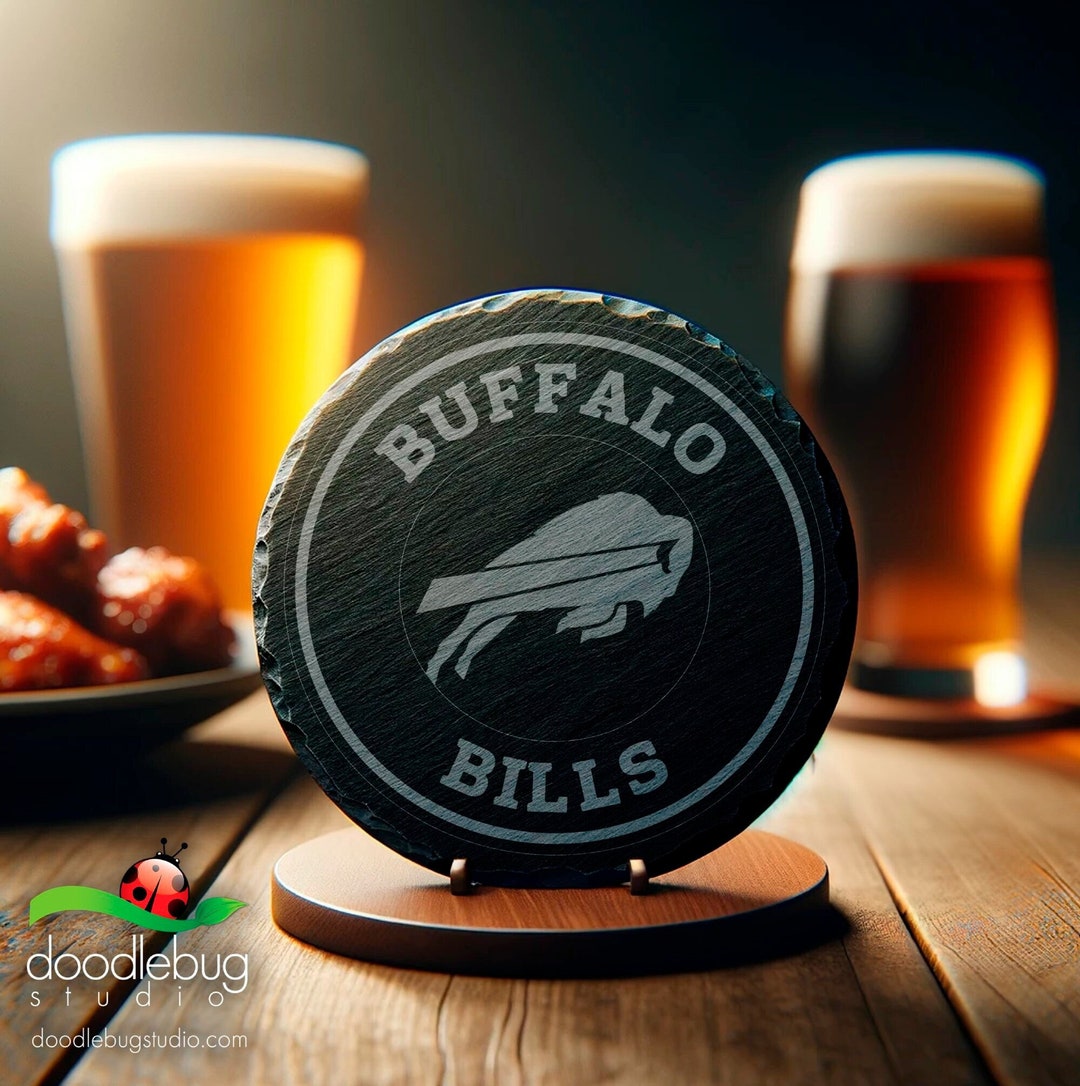 Rustic Buffalo Themed Coaster, Football Coaster, Laser Engraved Slate ...