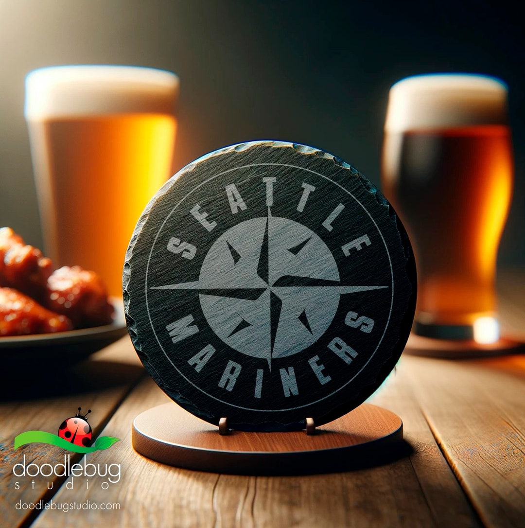 Seattle Mariners Coaster, Baseball Sports Drinkware, 4" Round Coaster ...