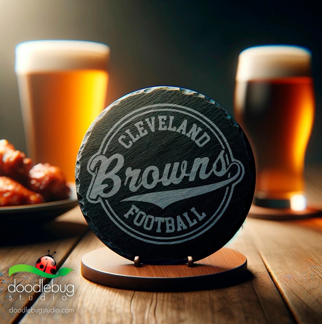 Cleveland Inspired Football Coaster Set, Perfect for Fans, Home ...
