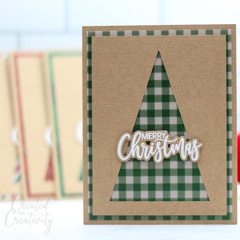 Set of 4 Rustic Christmas Cards | Handmade Kraft Holiday Cards With ...