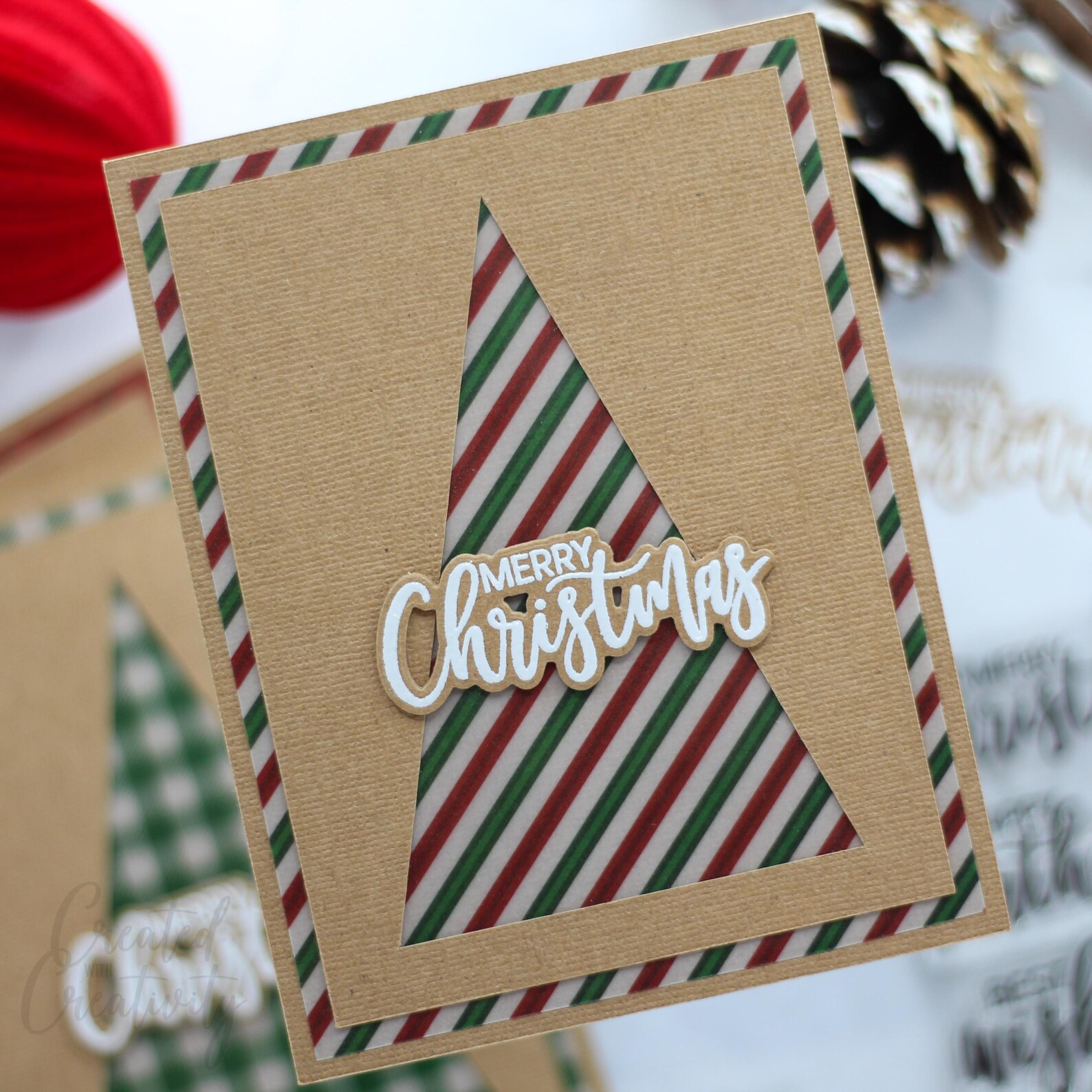 Set of 4 Rustic Christmas Cards | Handmade Kraft Holiday Cards With ...