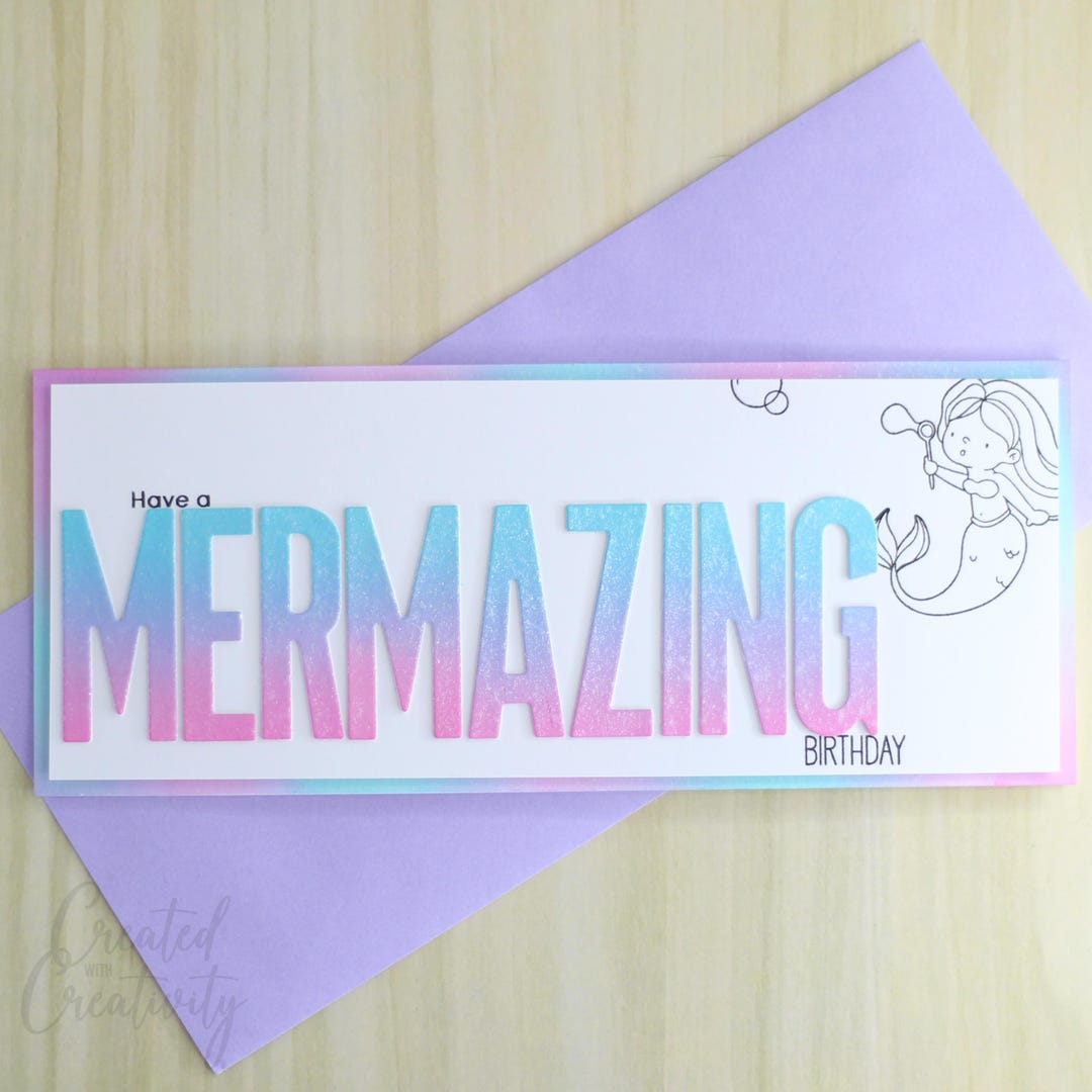 Mermazing Birthday Card | Handmade Mermaid Themed Birthday Greeting ...