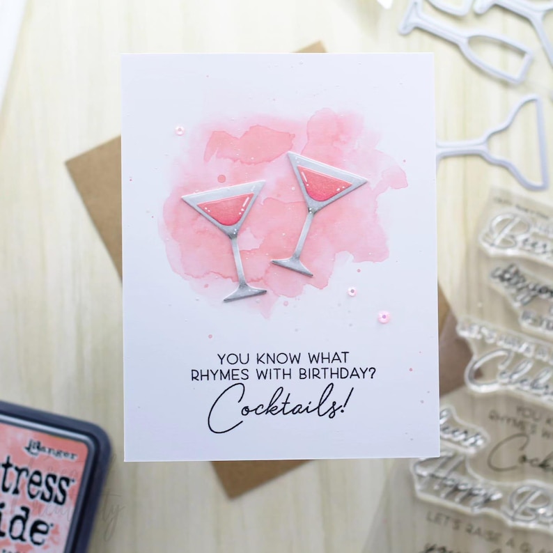Funny Birthday Card | You Know What Rhymes With Birthday? Cocktails ...