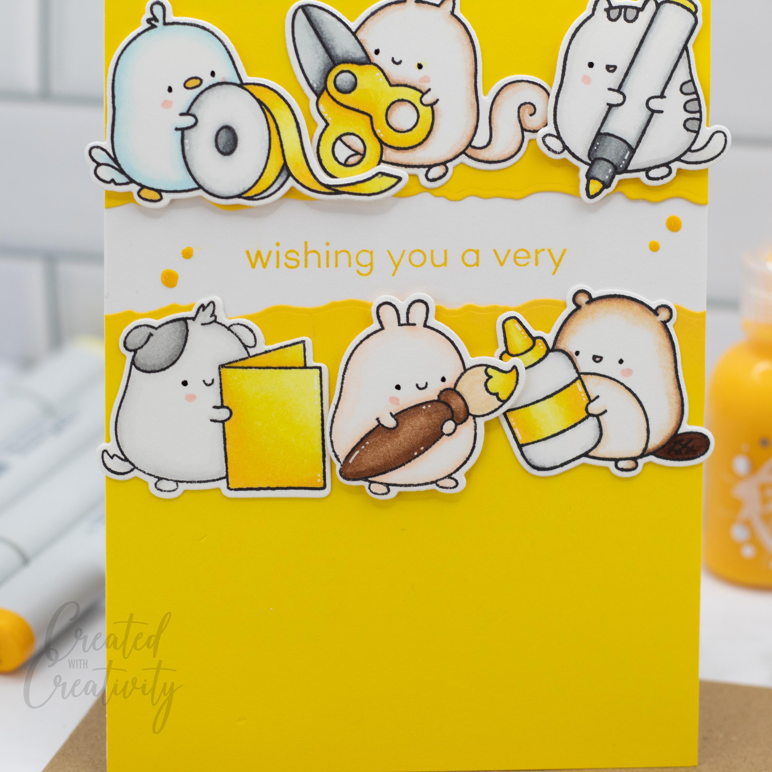 Crafting Themed Greeting Card | Bright Cheerful Handmade Card for ...