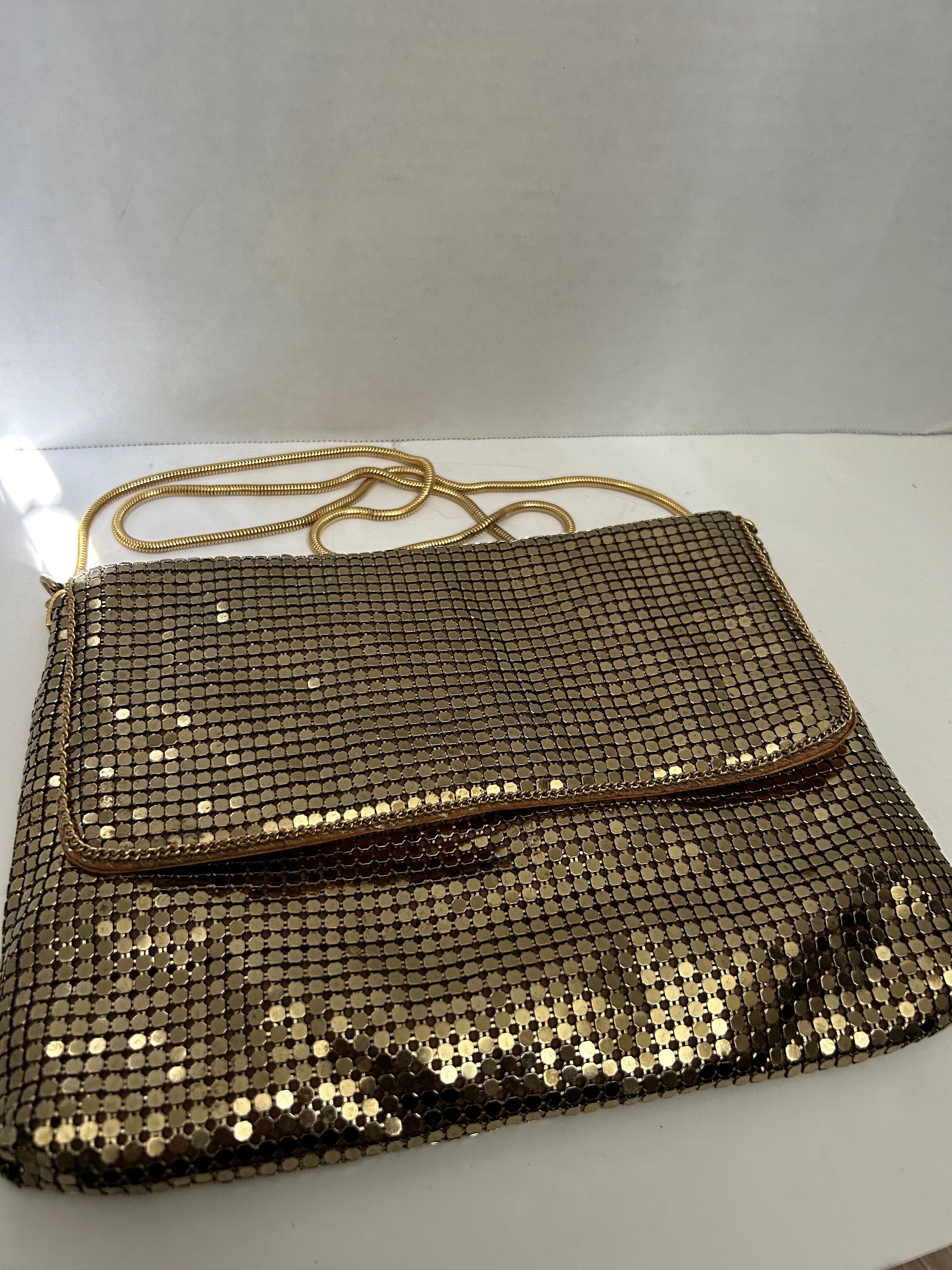 Gold Mesh Metal Handbag Purse Shoulder Bag Vintage - Etsy