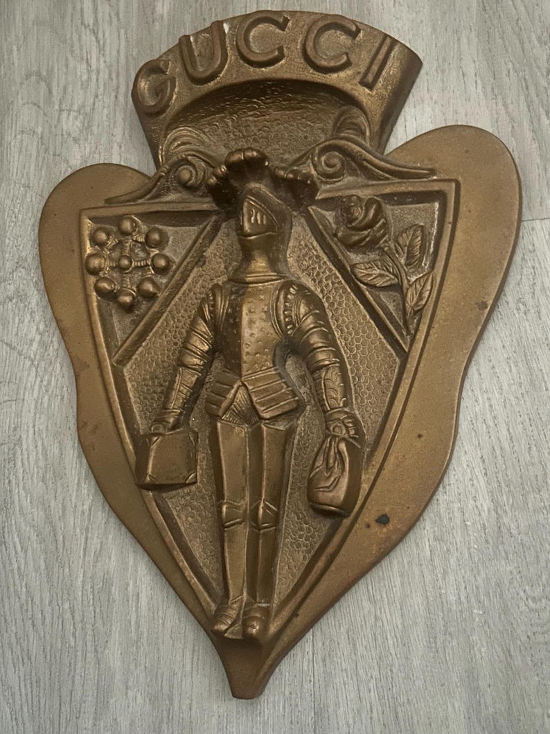 Gucci Shield Coat of Arm Brass Wall Plaque - Etsy