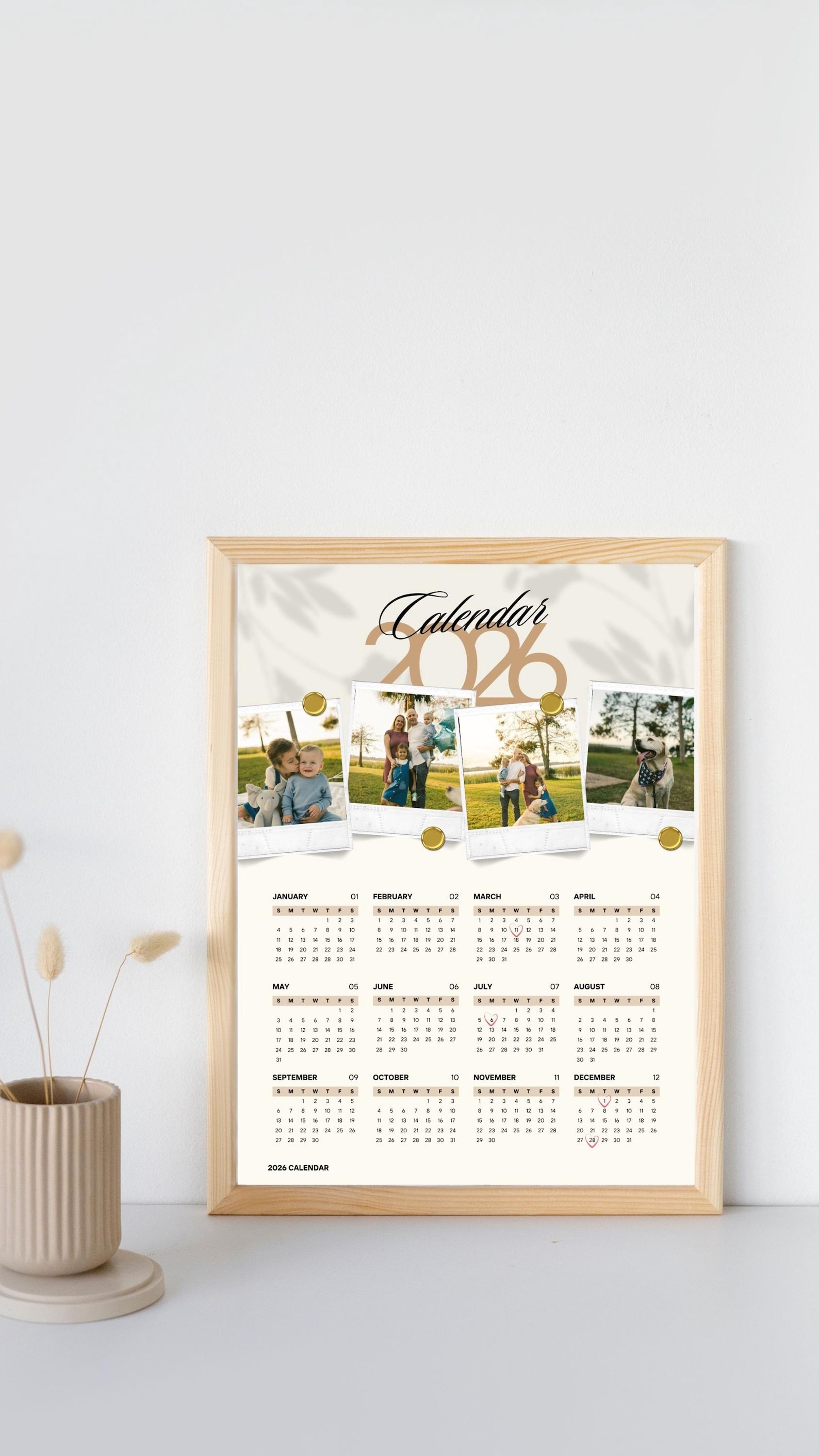 Custom 2026 Photo Calendar • Personalized Keepsake Gift - Etsy