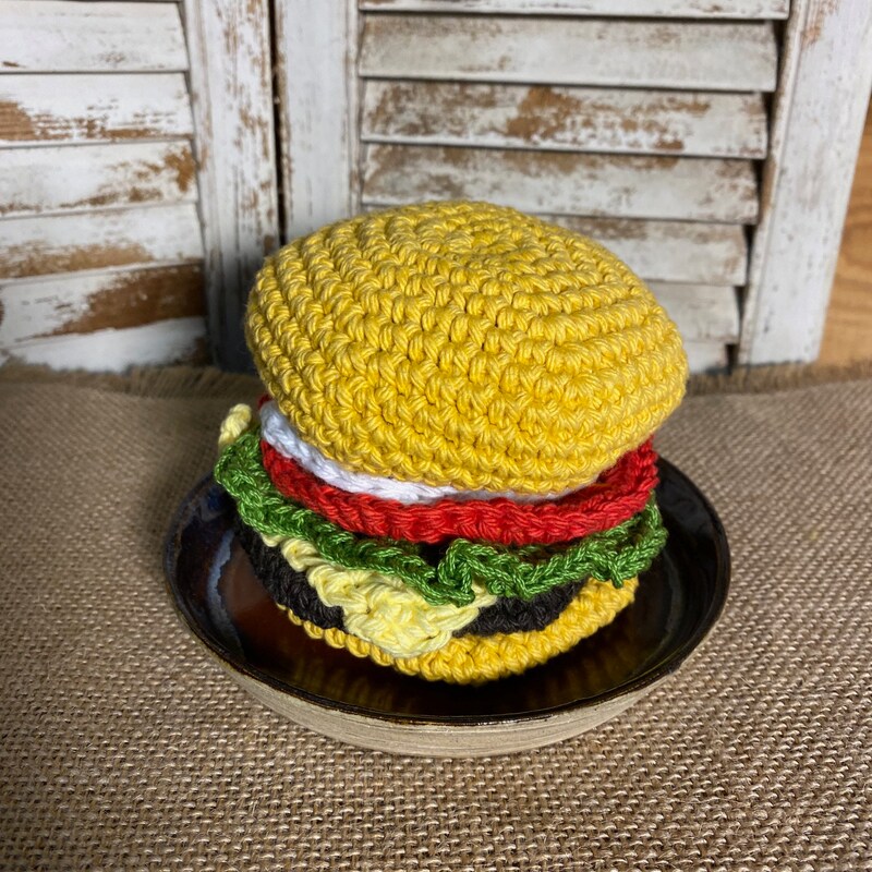 Crochet Cheeseburger - Etsy