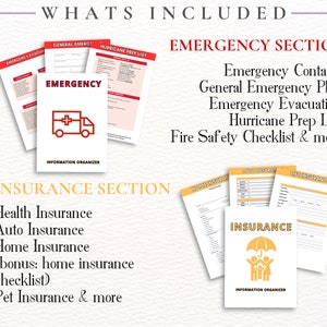 Digital Emergency Binder Planner, Fillable Printable PDF - Etsy