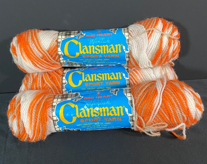 Vintage Red Heart Wintuk Clansman Yarn - Etsy